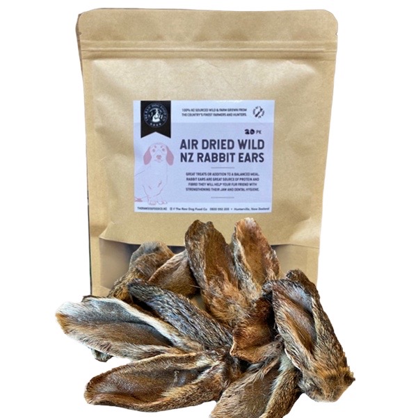 AIR DRIED WILD NZ RABBIT EARS 20PK - Yardlands